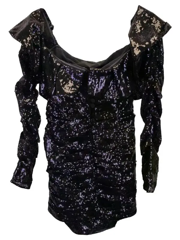 Attico Sequin Mini Dress - Black