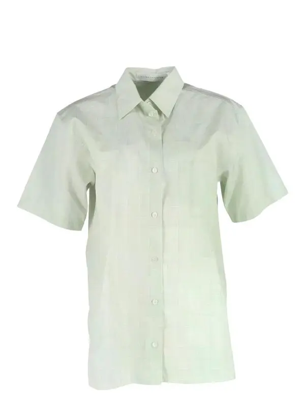 Victoria Beckham Short-sleeve Checked Shirt - Green