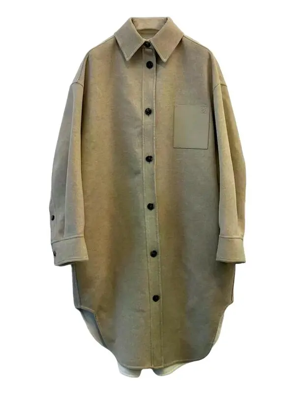 Loewe Anagram Buttoned Overshirt - Neutrals
