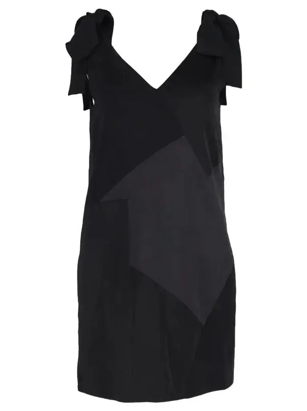 Victoria Beckham Tie-straps Panelled Mini Dress - Black