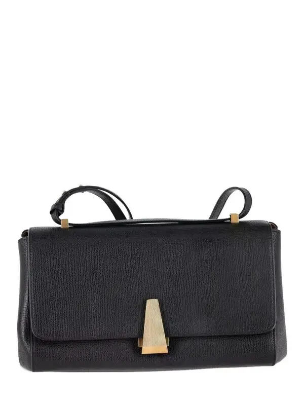 Bottega Veneta Angle Leather Shoulder Bag - Black