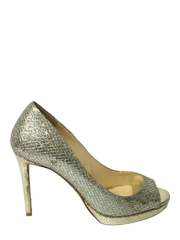 JIMMY CHOO Luna Open-toe Pumps - Gold