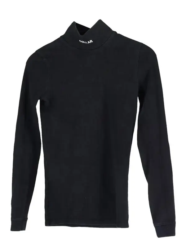 Vetements Turtleneck Long Sleeve Top - Black