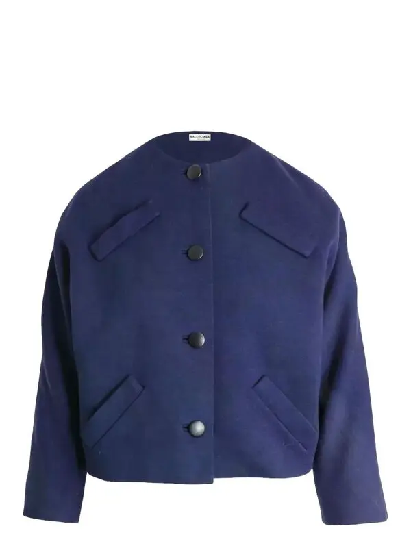 Balenciaga Multi-pocket Button Evening Jacket - Blue