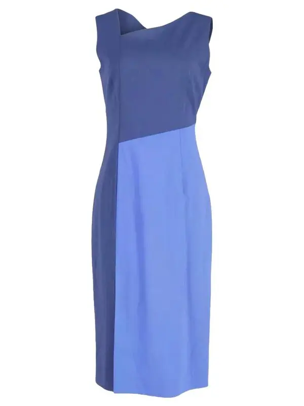 Diane Von Furstenberg Colourblock Sheath Midi Dress - Blue