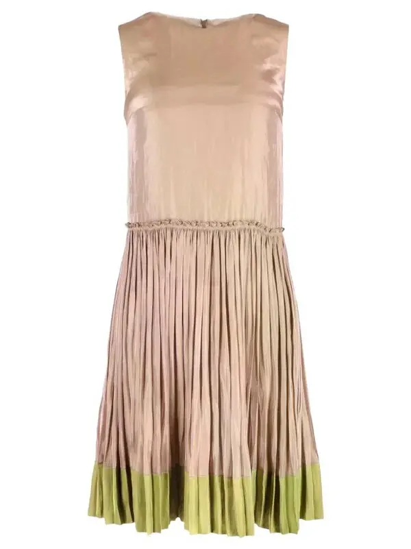 Red Valentino Vintage Pleated Midi Dress - Neutrals