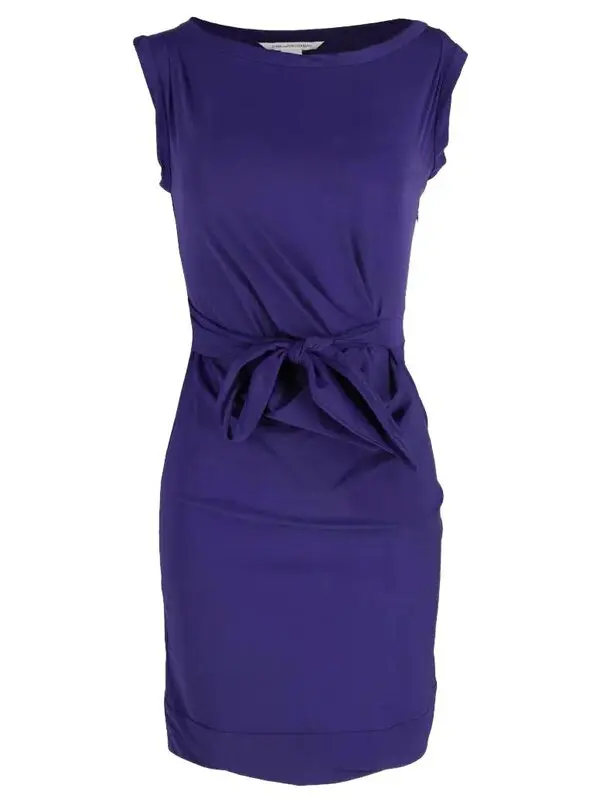 Diane Von Furstenberg Della Tie-waist Mini Dress - Purple