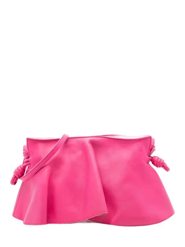 Loewe 2022 Paula Ibiza Mini Petal Nappa Flamenco Knot Crossbody Bag - Pink