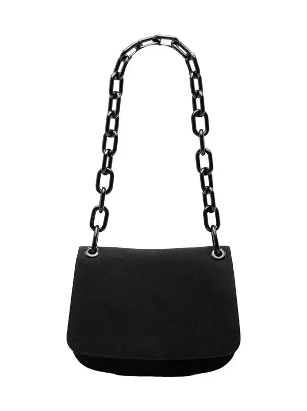 Prada 2000-2013 Canvas Lucite Chain Shoulder Bag - Black