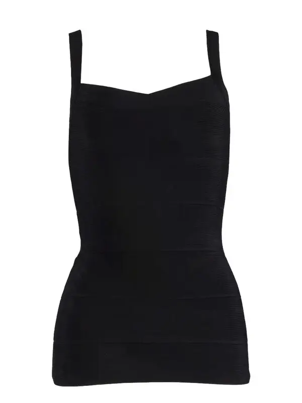 Herve Leger Sweetheart-neck Top - Black