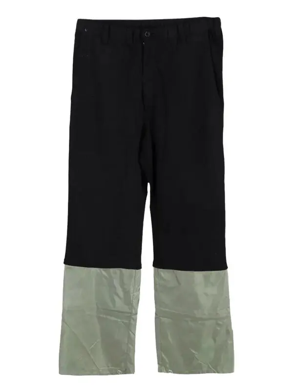 MULLER OF YOSHIOKUBO Zipped Cotton Trousers - Black