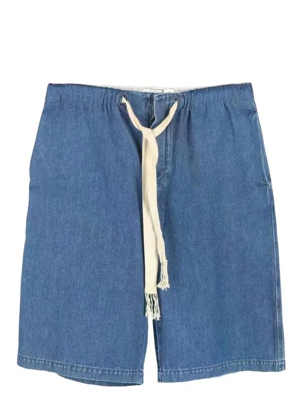 Loewe Drawstring Denim Shorts - Blue