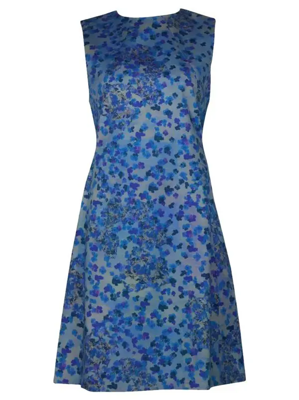 Erdem Floral-print A-line Dress - Blue