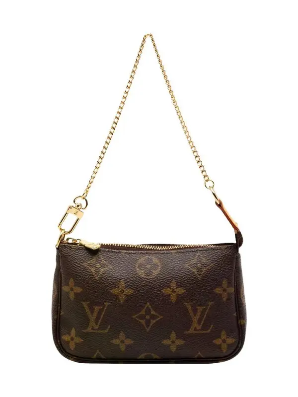LOUIS VUITTON 2006 Monogram Mini Pochette Accessoires - Brown
