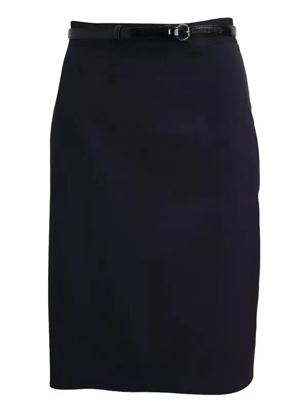 Moschino Pencil Skirt With Pleated Detail - Blue