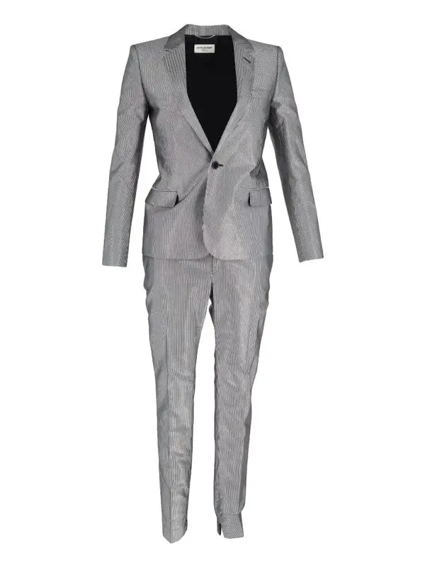 Saint Laurent Pinstripe Suit Set - Grey