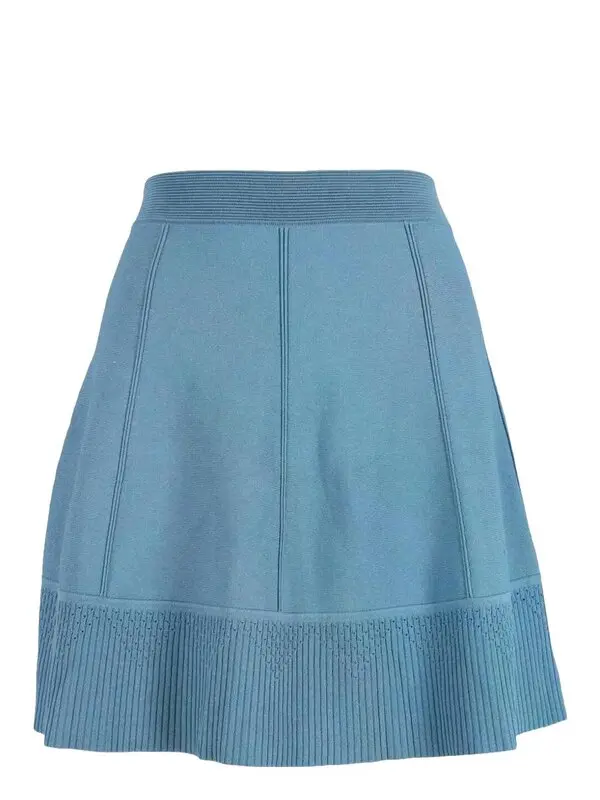 Sandro Knitted Flared Skirt - Blue