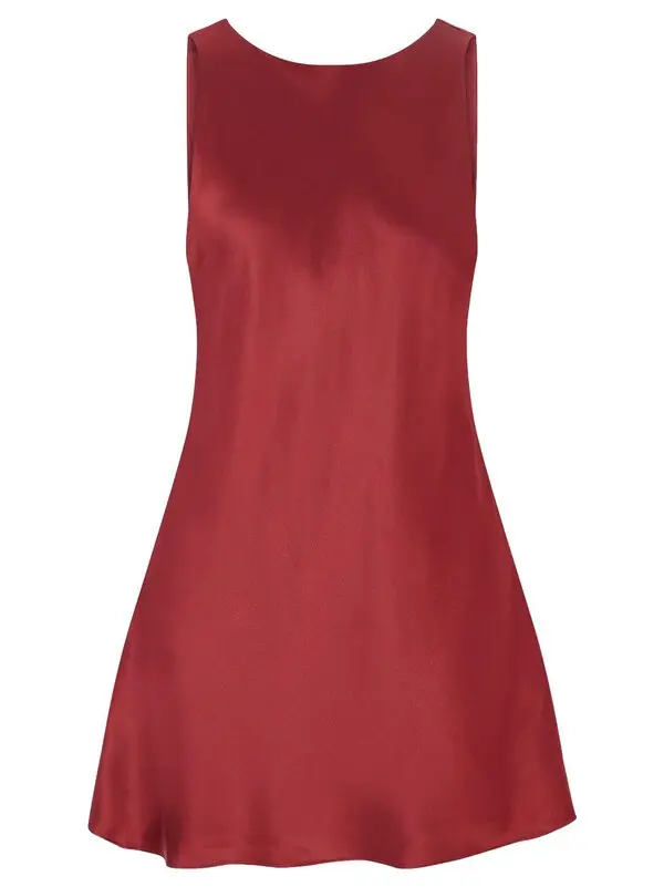 Kiki De Montparnasse Welcome Back Backless Silk-charmeuse Mini Dress - Red