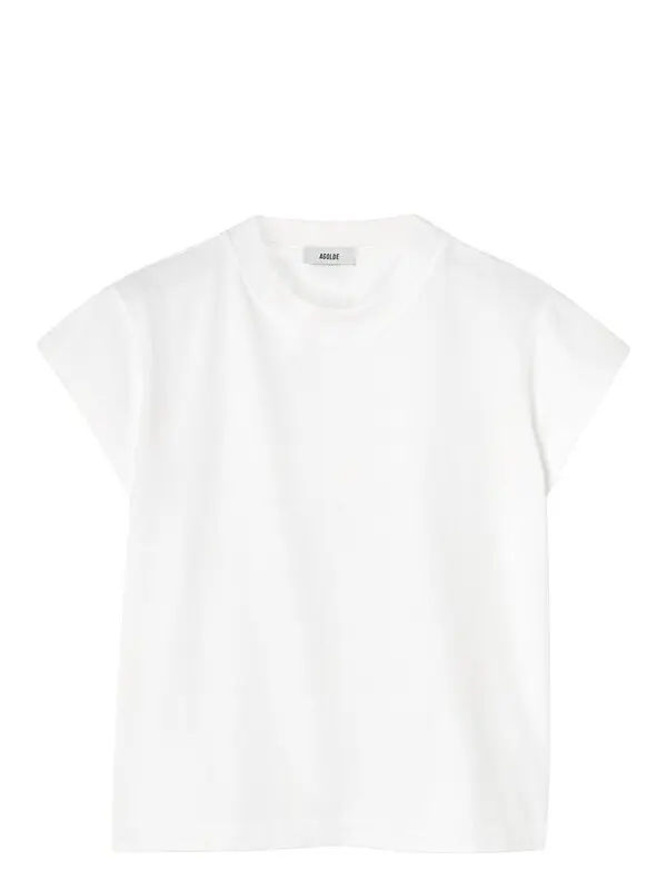 AGOLDE Bryce Cotton-jersey T-shirt - White