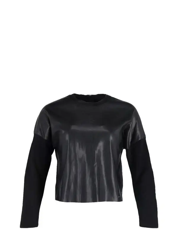 Dsquared2 Faux-leather Long-sleeve Top - Black