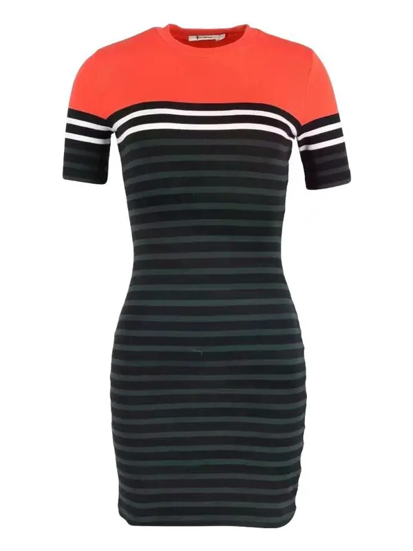 ALEXANDER WANG Striped T-shirt Dress - Black