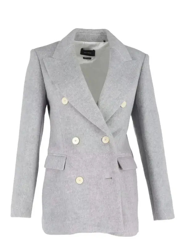 ISABEL MARANT VINTAGE Eleyani Double-breasted Blazer - Grey