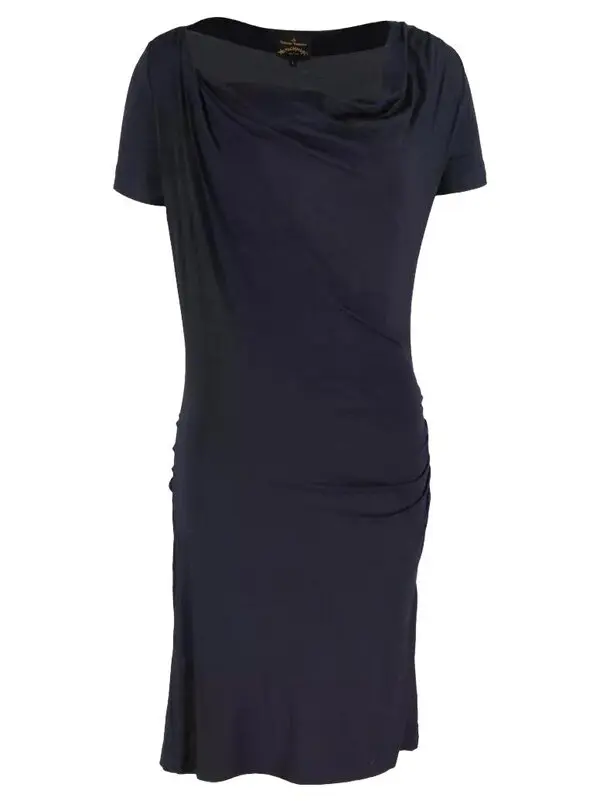 VIVIENNE WESTWOOD Draped-neckline Dress - Blue
