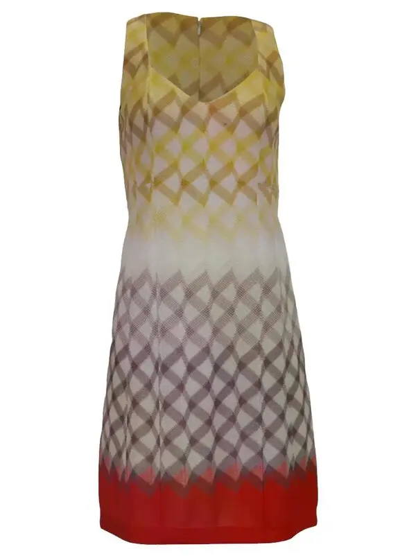 Missoni Patterned V-neck Mini Dress - Yellow