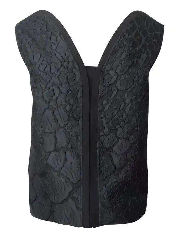 Fendi Sleeveless Floral Brocade Top - Black