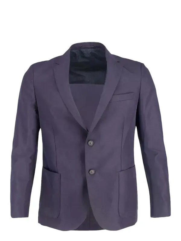 BOSS Single-breasted Wool Blazer - Blue