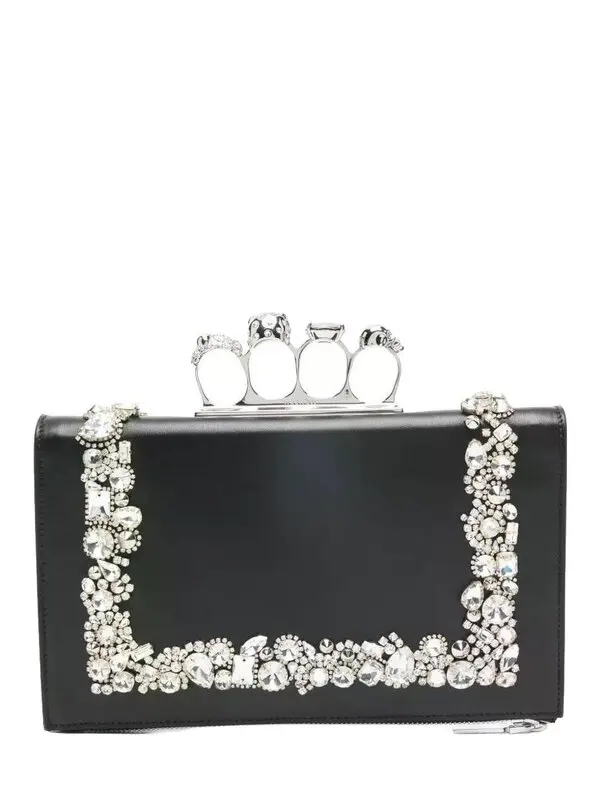 Alexander McQueen Embellished Knuckle Clutches - Black