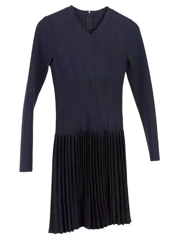 Alaïa Pleated Mini Dress - Blue