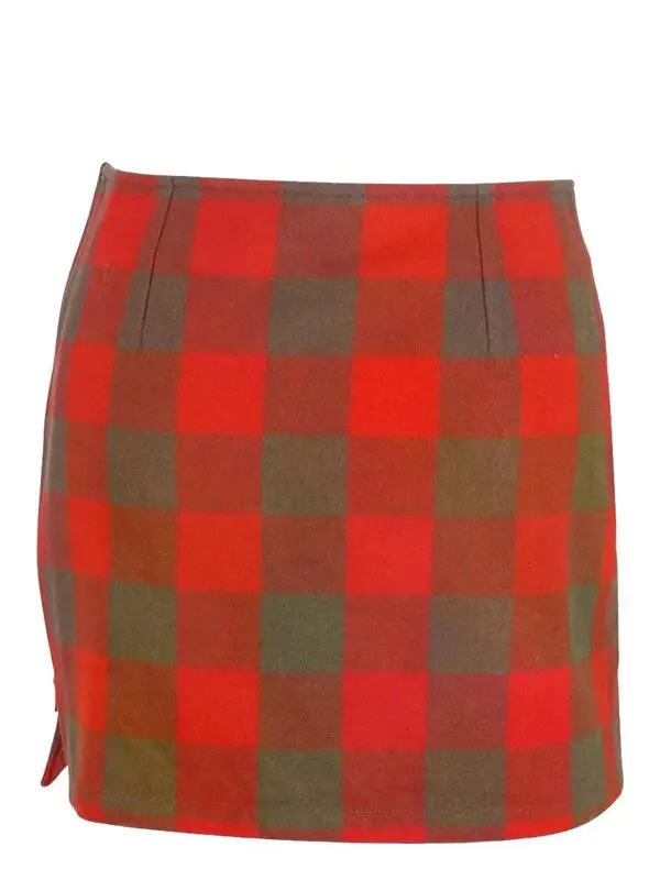A.p.c. Checked Mini Skirt - Red