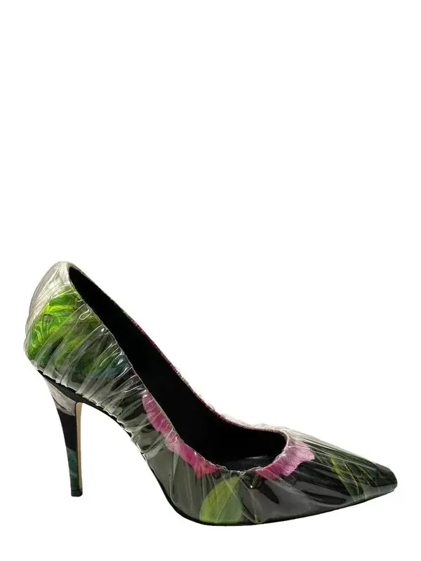 JIMMY CHOO X Off White Anne Floral Print Pumps - Green