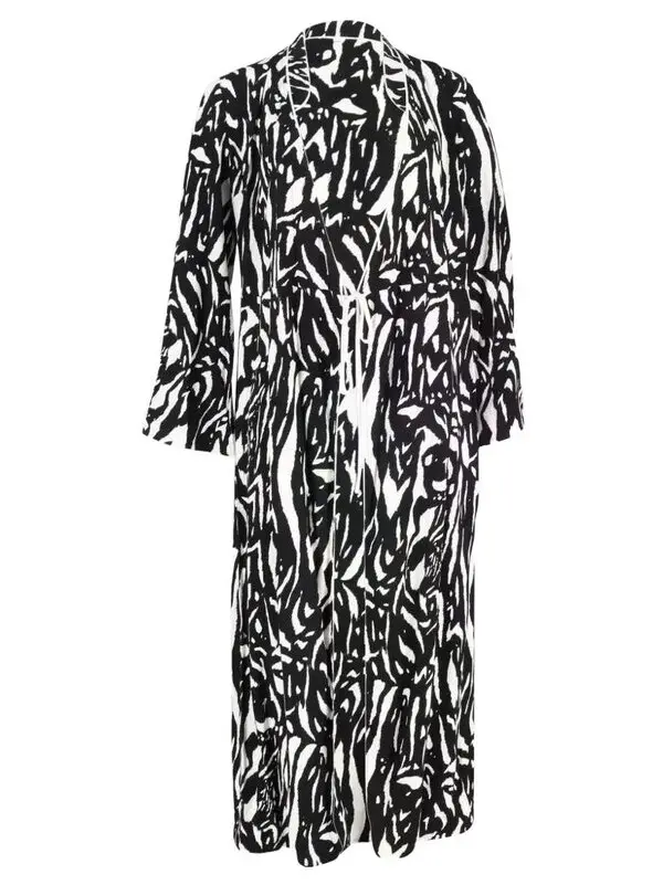 Rixo Zebra-print Wrap Dress - Black