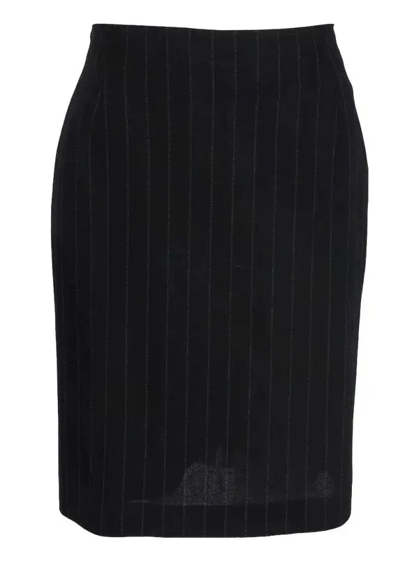 Max Mara Striped Knee-length Skirt - Black