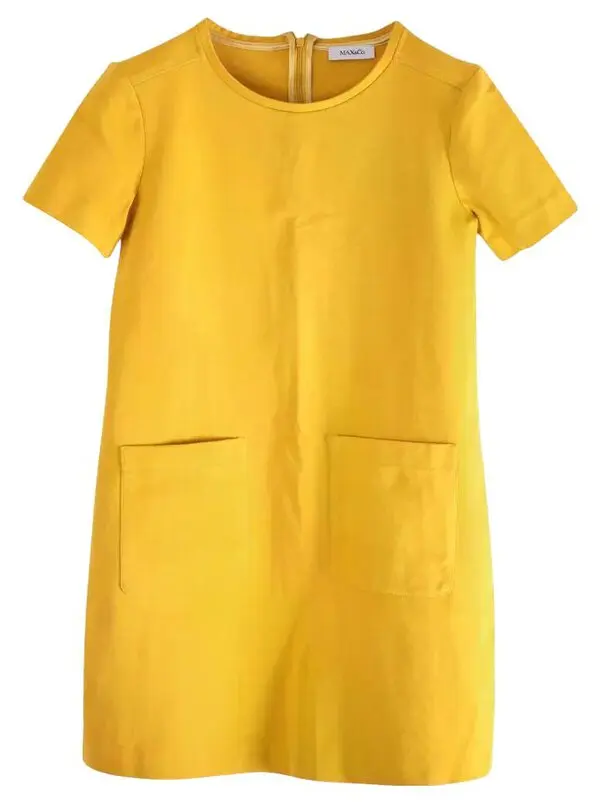 MAX&CO. Jersey Patch-pocket Shift Dress - Yellow