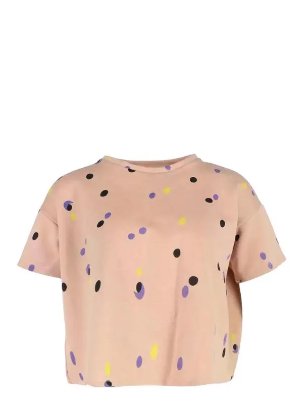 Marni Polka-dot Crop T-shirt - Pink