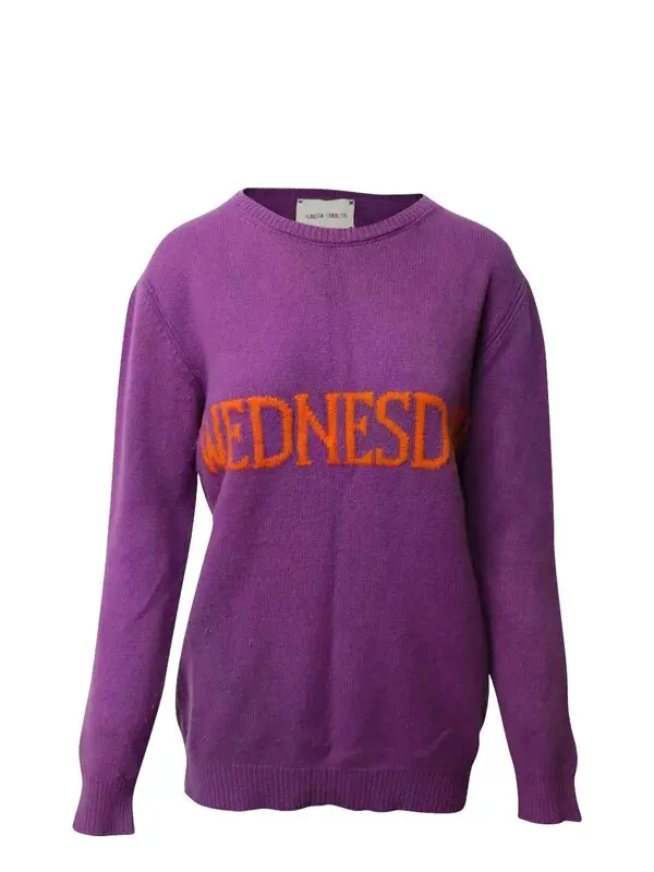 Alberta Ferretti Wednesday Patch Sweatshirt - Purple