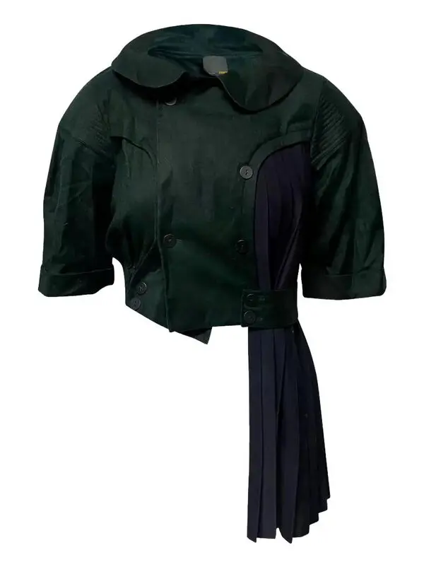 Fendi Double-breasted Pleated Jacket - Green