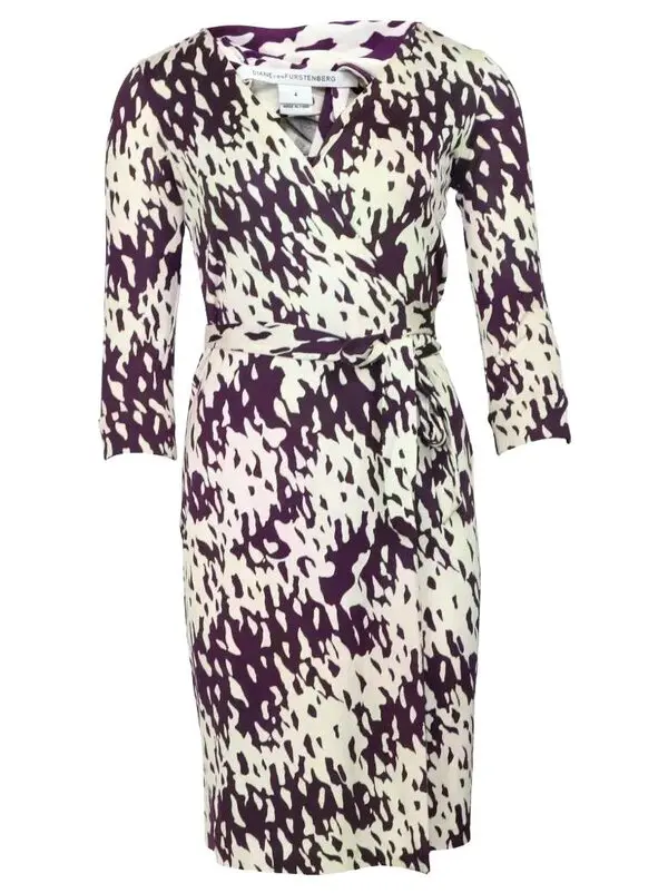 Diane Von Furstenberg Printed Wrap Dress - Neutrals