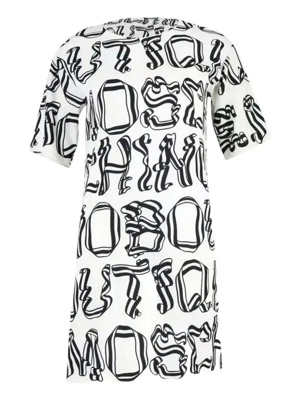Moschino Logo T-shirt Dress - White