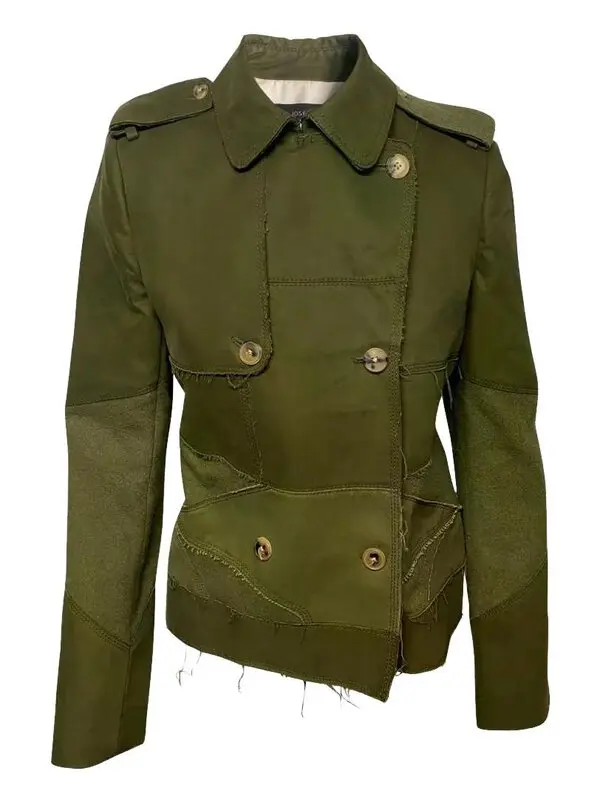 JOSEPH Patchwork Military Jacket - Green