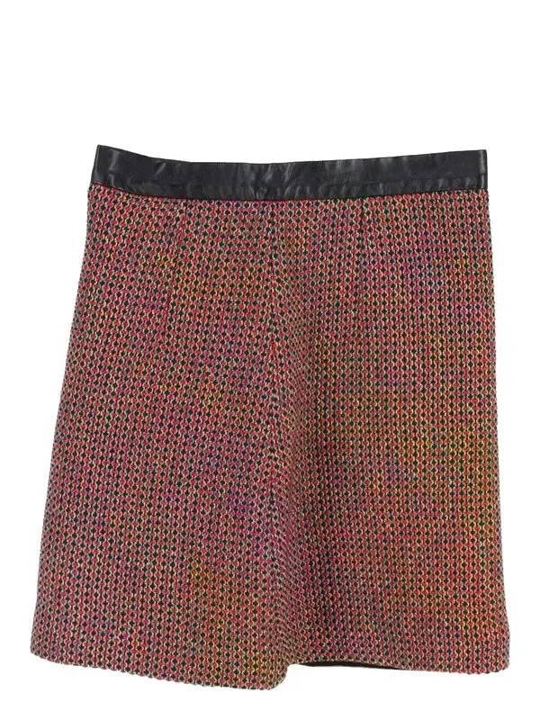 Sandro Patterned Mini Skirt - Red