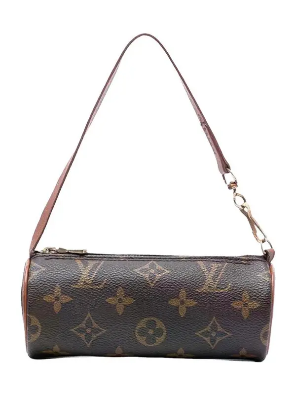 LOUIS VUITTON Monogram Papillon Pochette Handbag - Brown