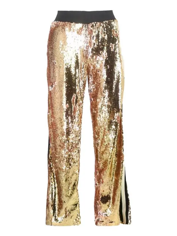 032C Serena Sequin Trousers - Gold