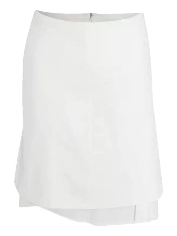 Prada Asymmetric Cotton Skirt - White