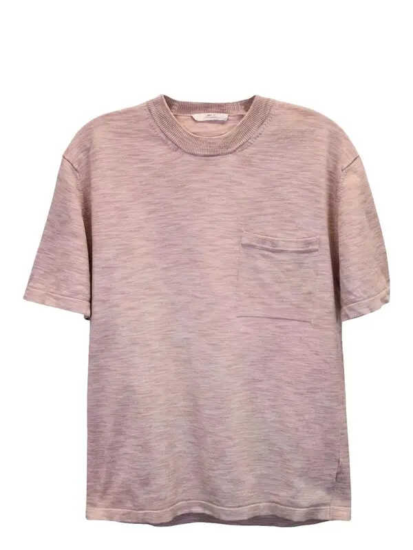 Mr P. Space-dyed Patch-pocket T-shirt - Pink