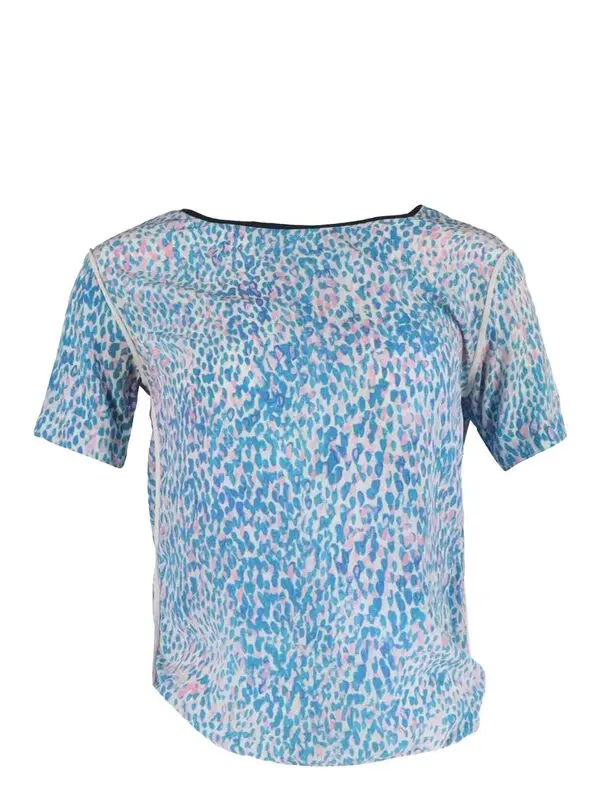 Sandro Leopard-print T-shirt - Blue