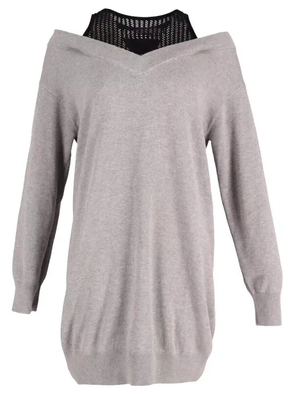ALEXANDER WANG Bi-layer Sweater Dress - Grey